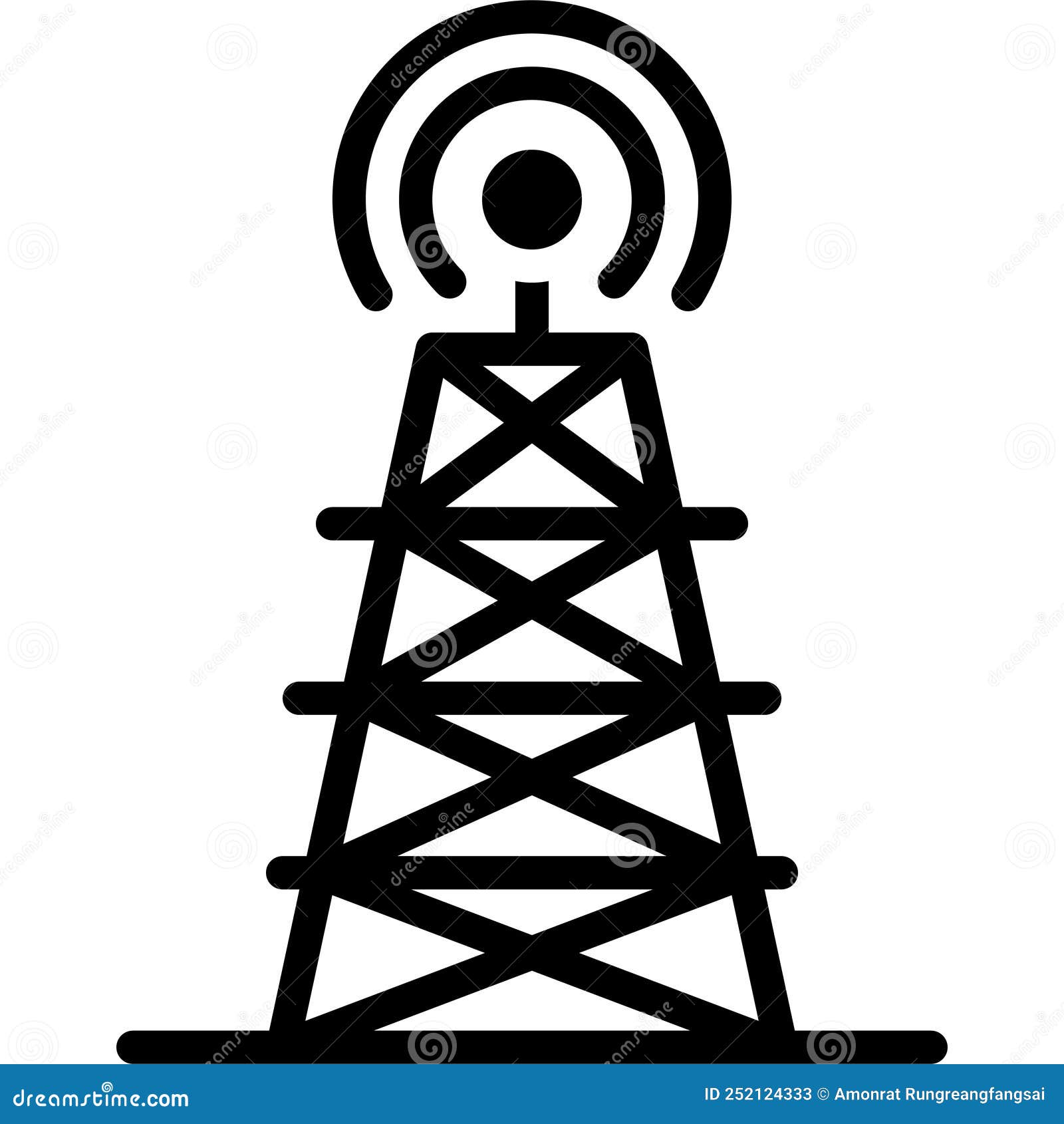 Signal Tower Icon, Location Map and Navigation Vector Stock Vector ...