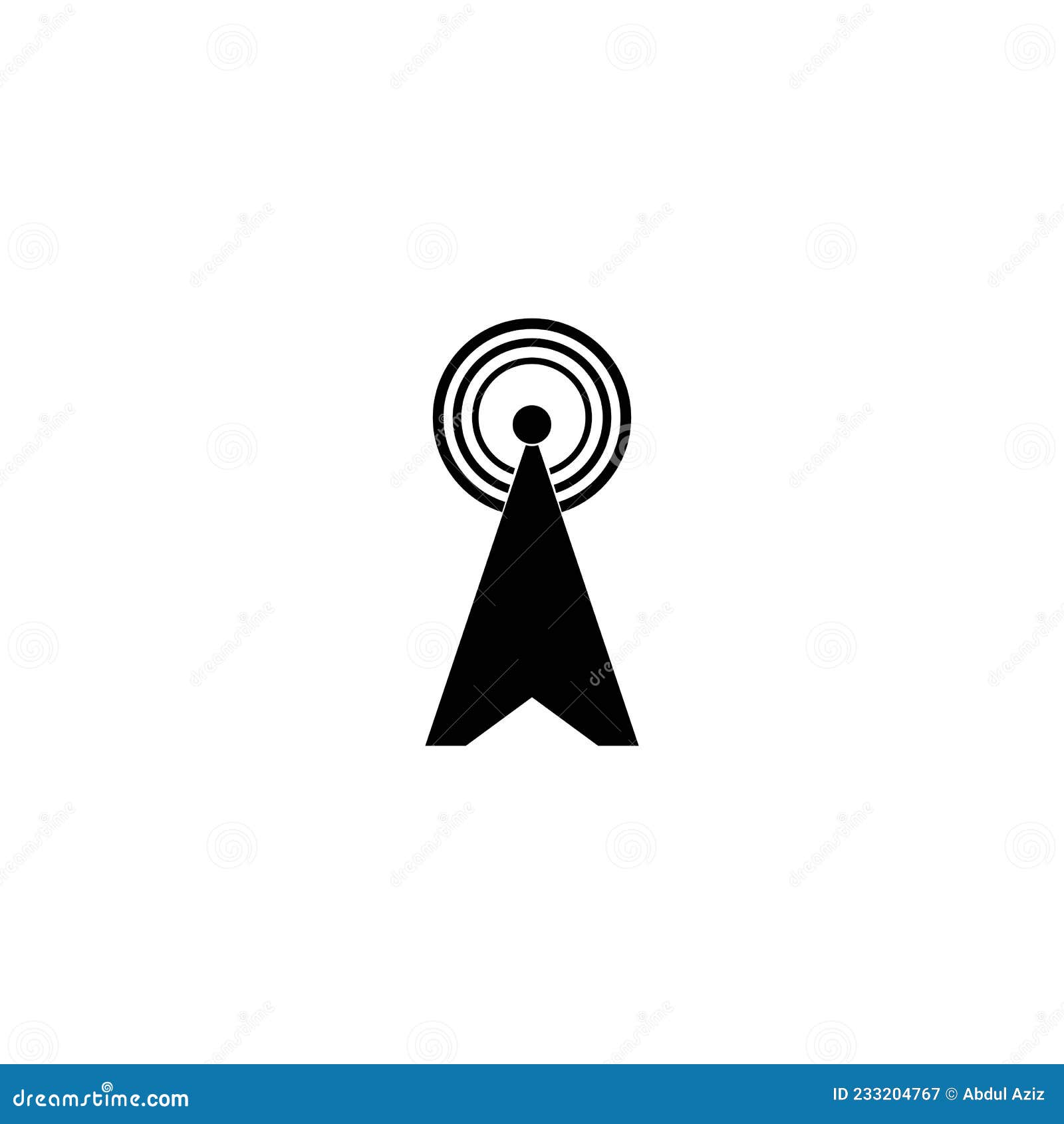 Signal tower logo vector stock vector. Illustration of wifi - 233204767