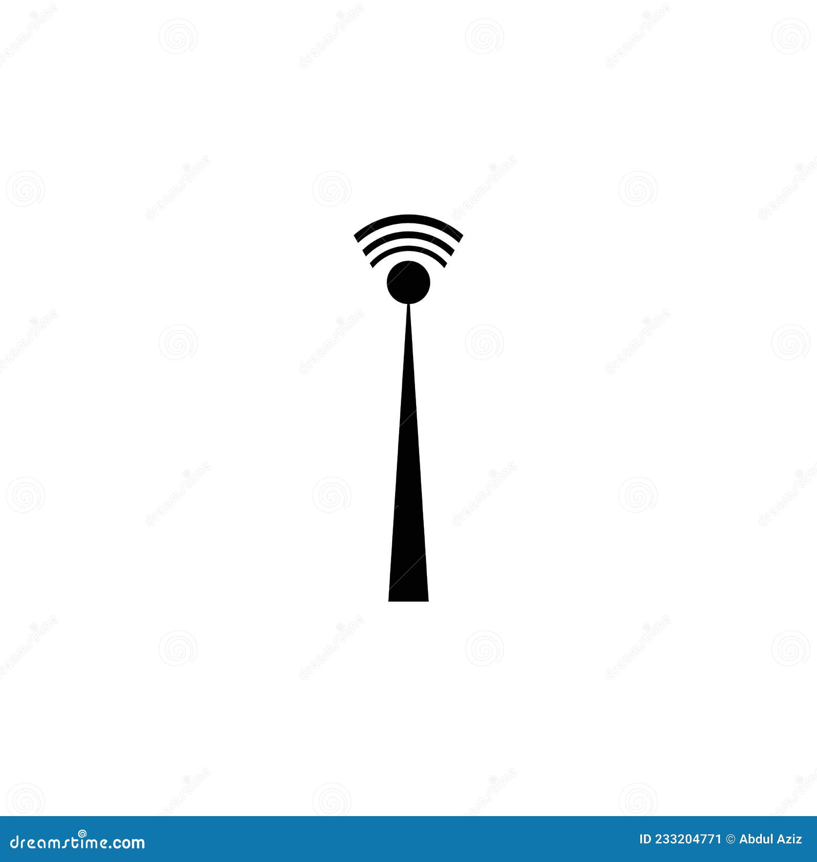 Signal tower logo vector stock vector. Illustration of icon - 233204771