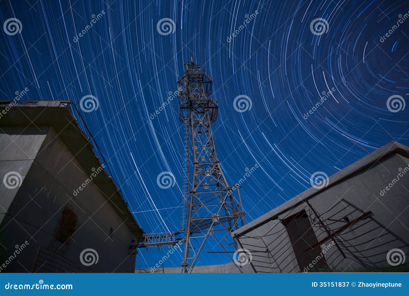 Signal Tower Star Trace Stock Photos - Free & Royalty-Free Stock Photos ...