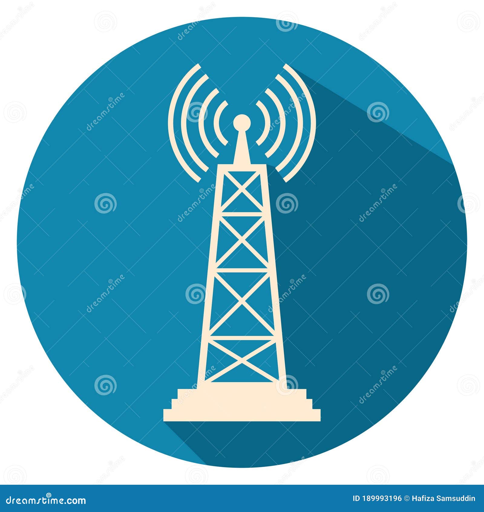 Signal Tower. Vector Illustration Decorative Design Stock Vector ...
