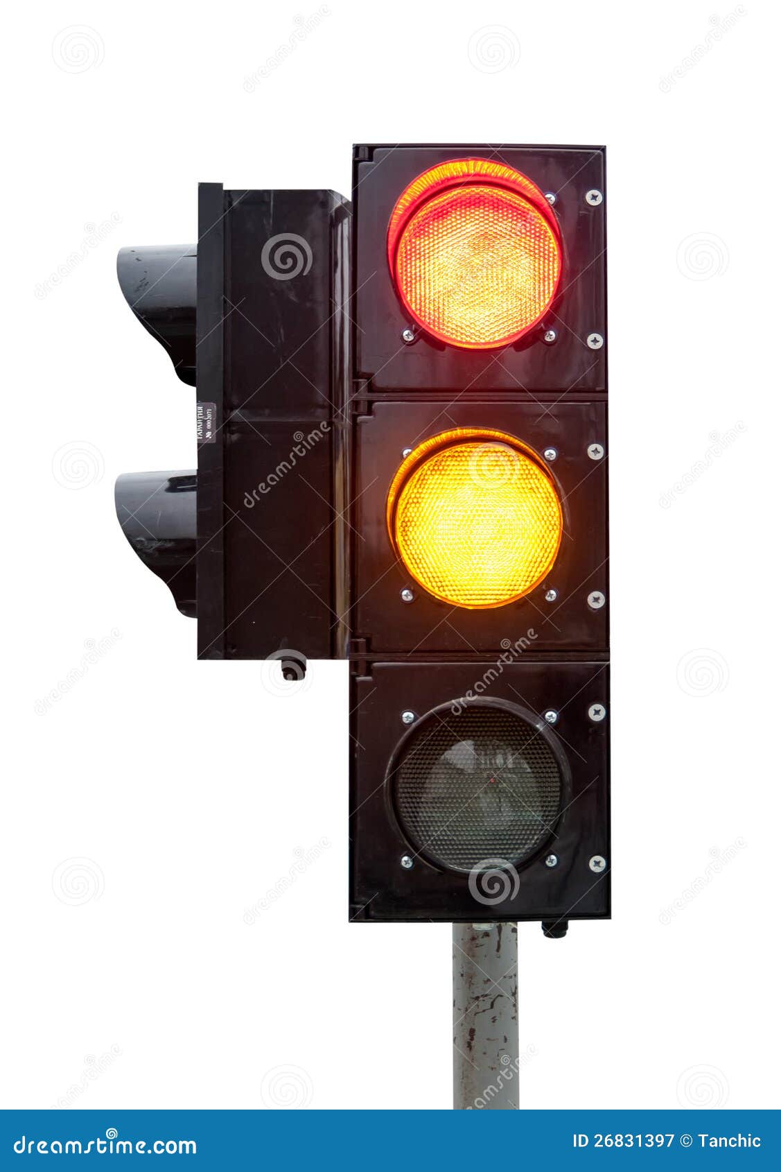 Signal of the Traffic Light in Isolation Stock Image - Image of concept ...