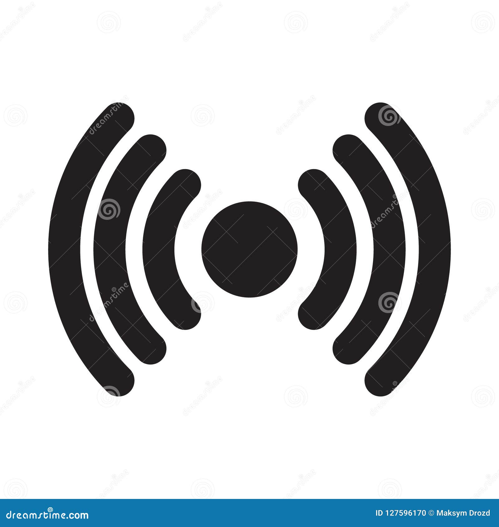 Signal vector icon stock illustration. Illustration of sign - 127596170
