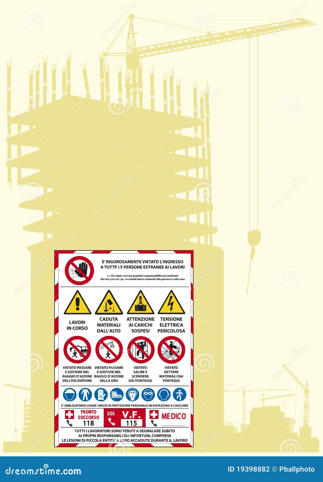 Signal of the Work stock vector. Illustration of green - 19398882