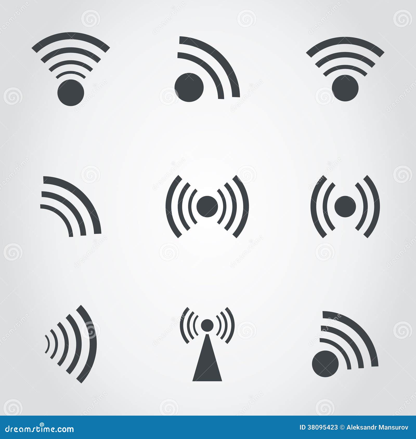 Signaleer een pictogram vector illustratie. Illustration of mobiel ...