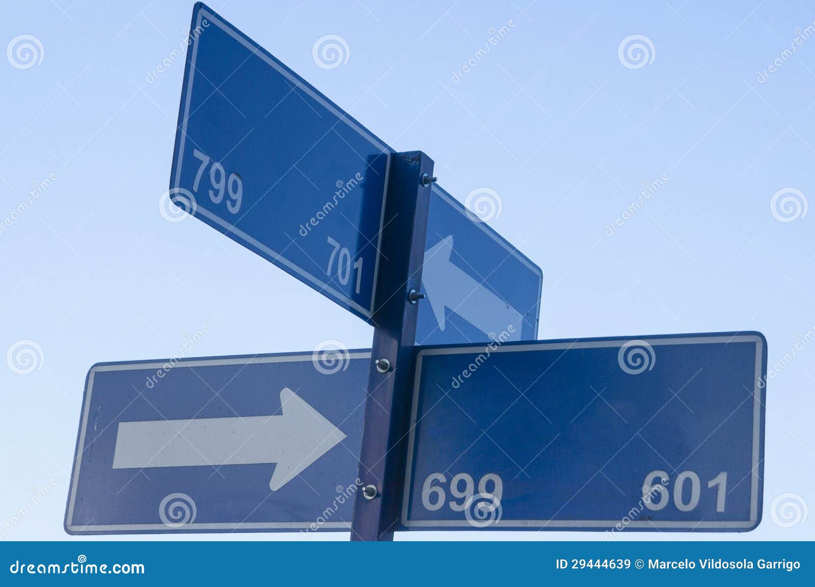 Signaling stock image. Image of street, blue, empty, direction - 29444639