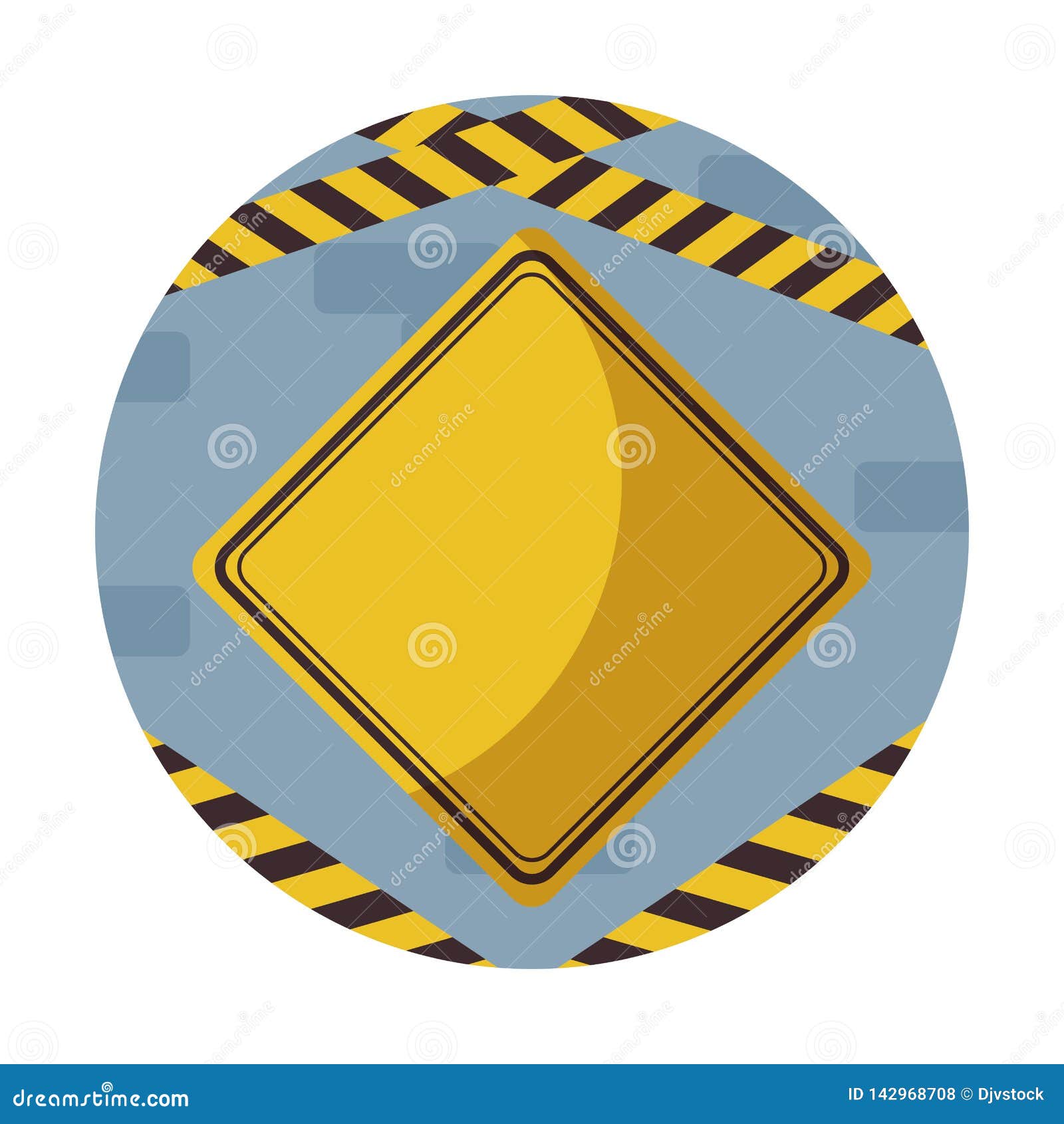 Signaling Alert in Frame Circular Stock Illustration - Illustration of ...