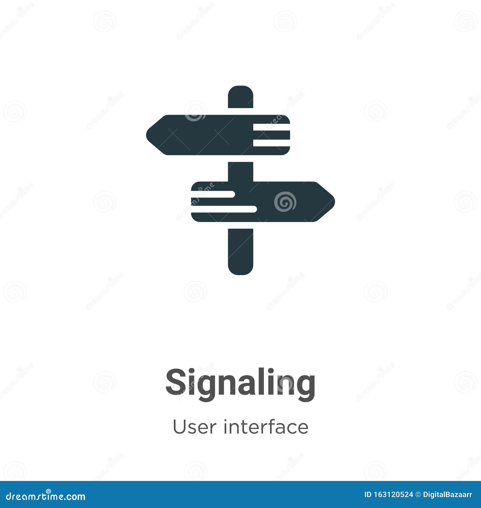 Signaling Vector Icon on White Background. Flat Vector Signaling Icon ...