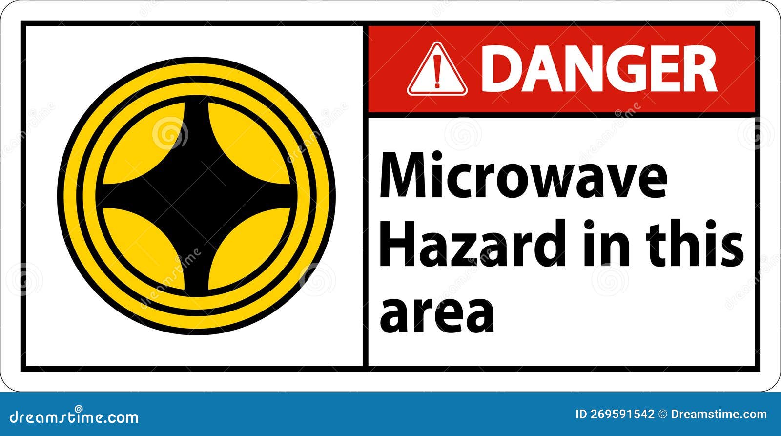 Signalisation De Danger Danger Risque Micro-ondes Dans Cette Zone Avec ...
