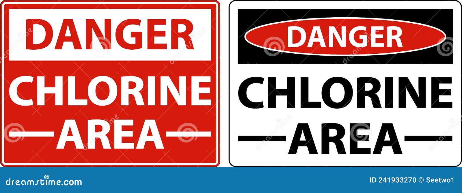 Signalisation De La Zone De Chlore De Danger Sur Fond Blanc ...