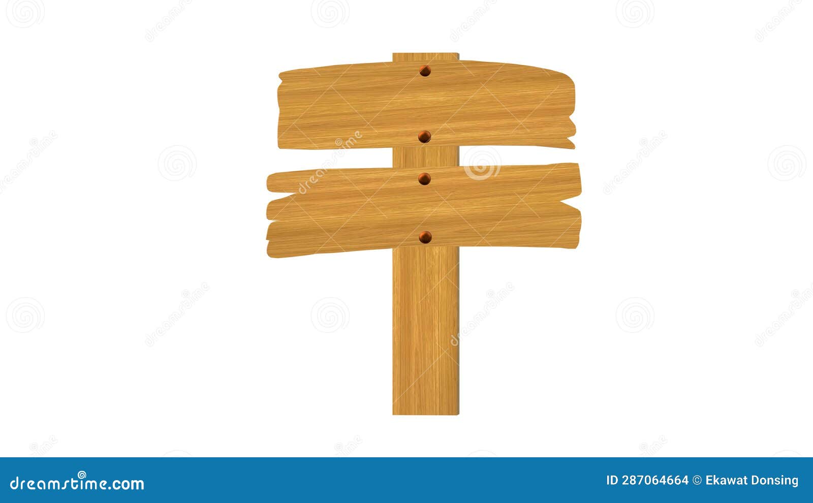 Signalisation En Bois. Texture Bois Fond Blanc. Illustration Stock ...