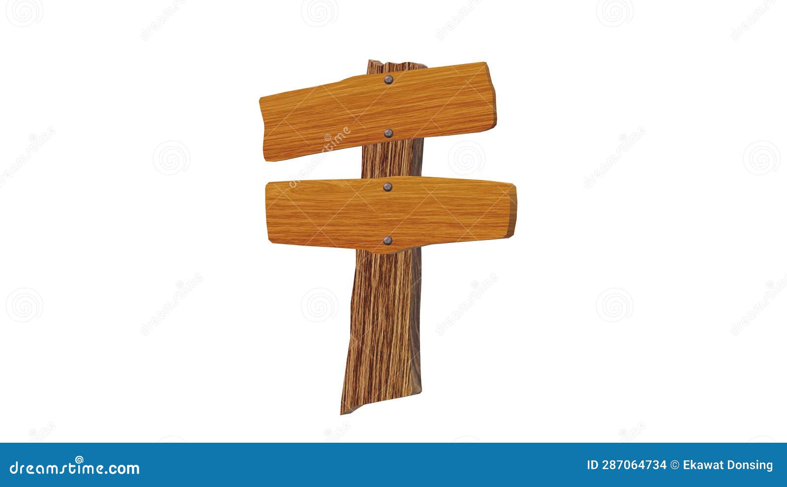 Signalisation En Bois. Texture Bois Fond Blanc. Illustration Stock ...