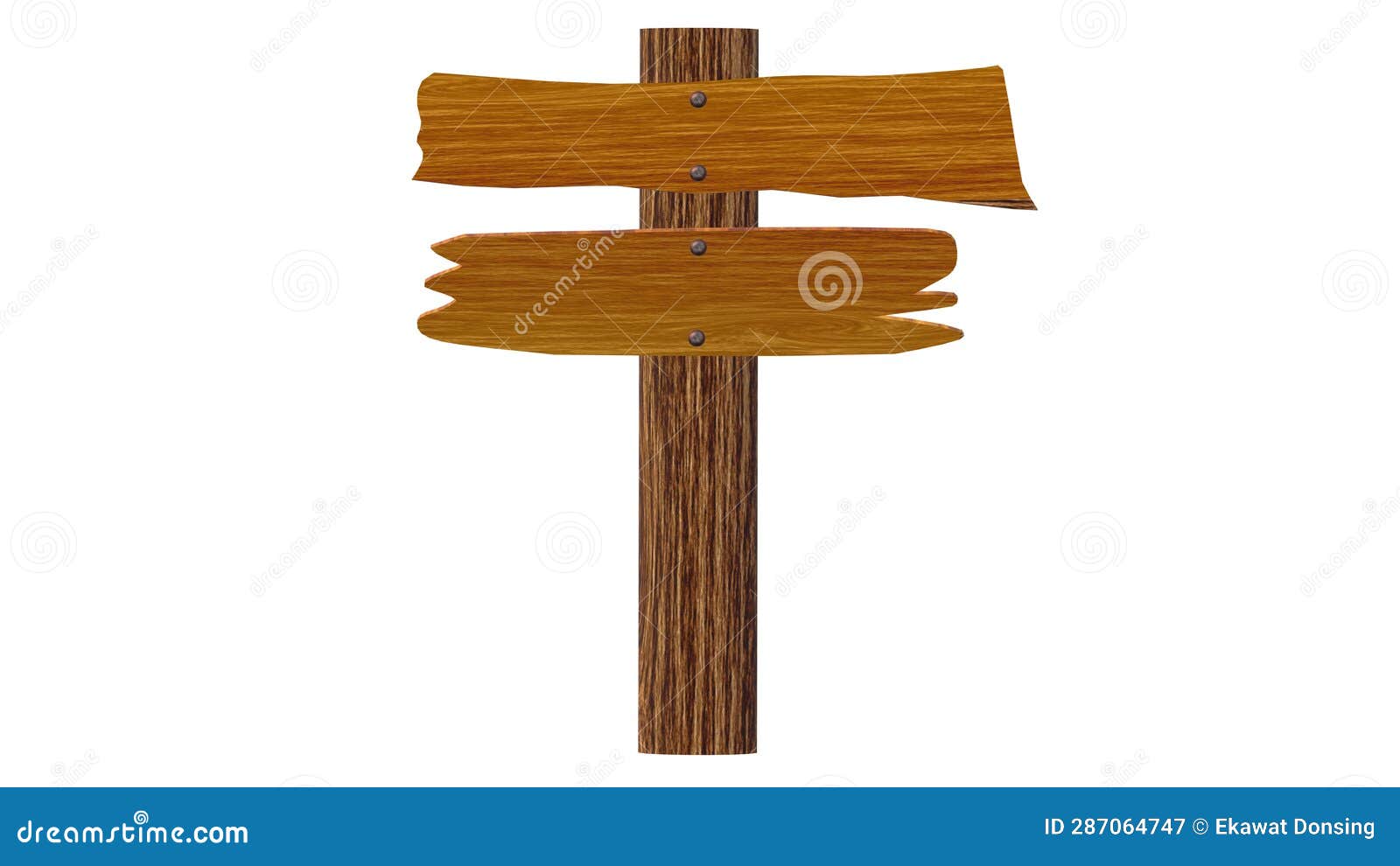 Signalisation En Bois. Texture Bois Fond Blanc. Illustration Stock ...