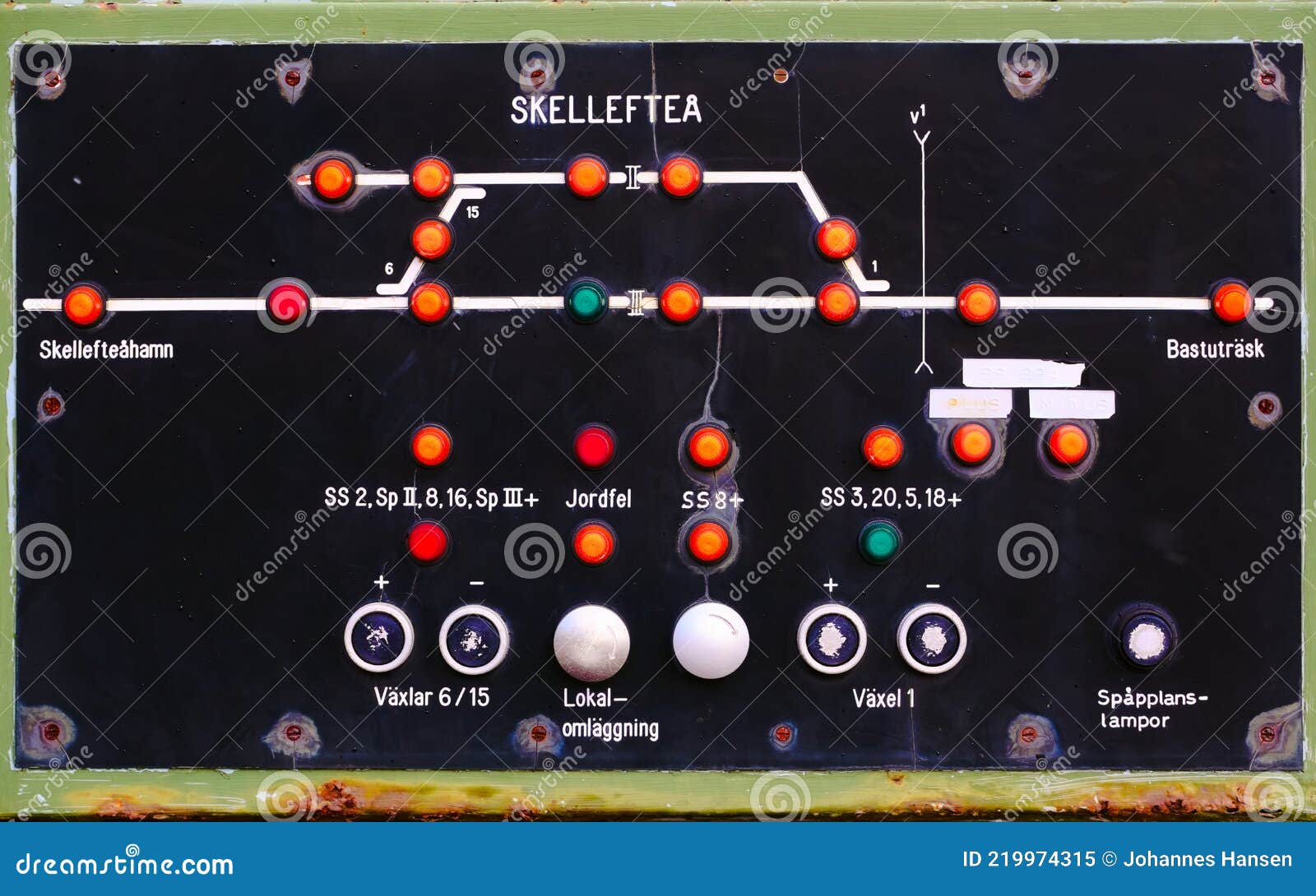 Signalling Control Panel at a Disused Station in Northern Sweden Stock ...