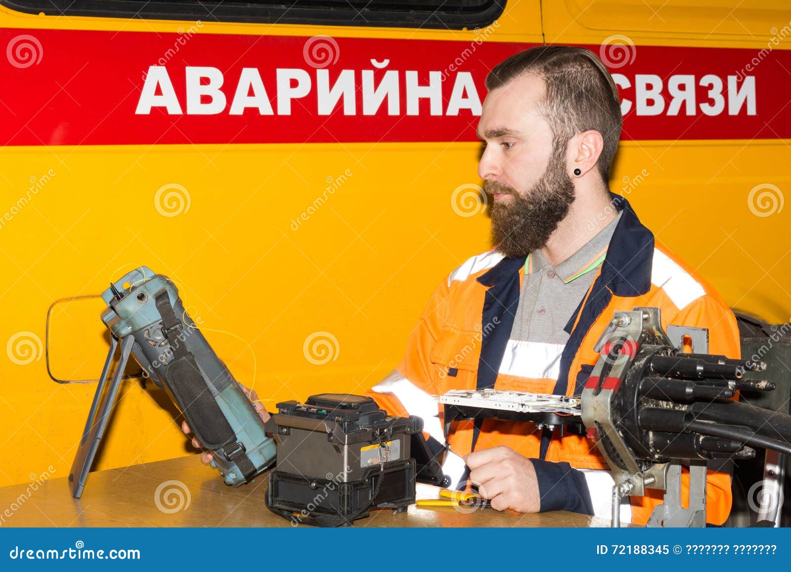 Signalman at work stock image. Image of male, networks - 72188345