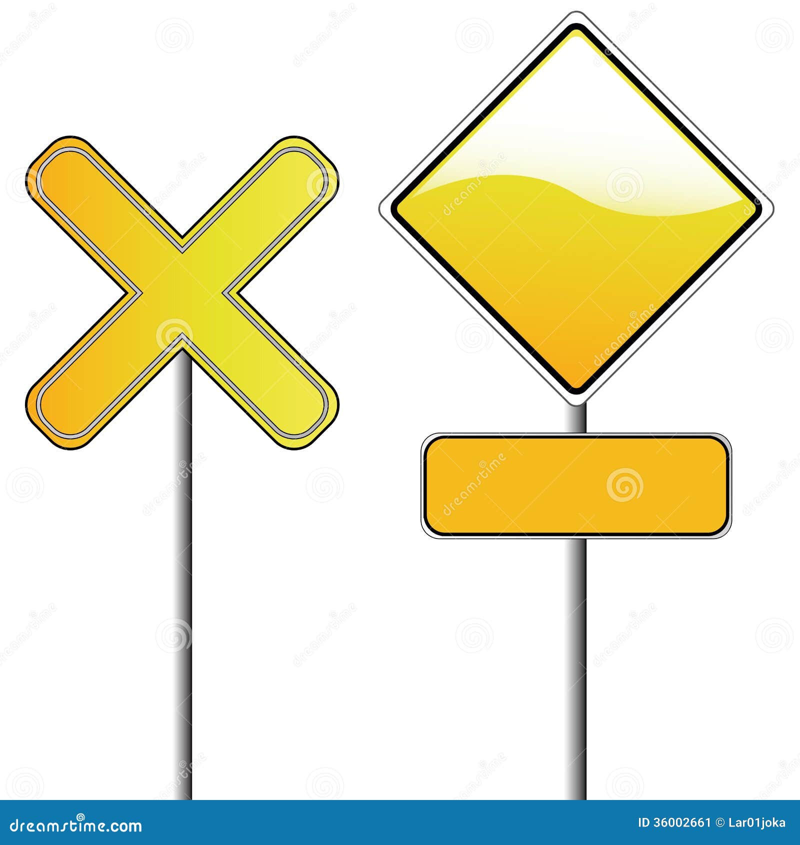 Yellow Signals Cartoon Vector | CartoonDealer.com #36002637