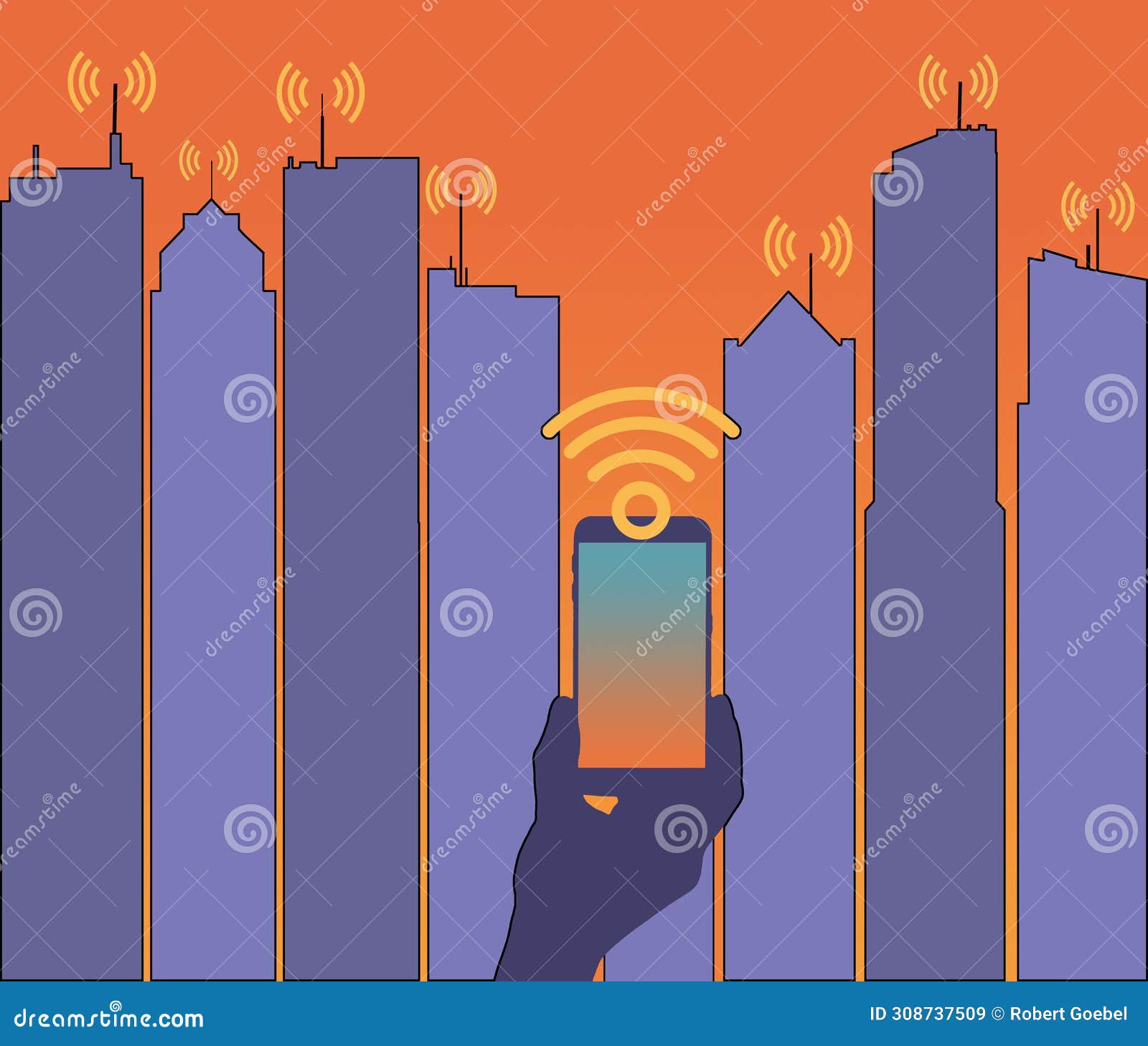 Signals and Waves from Many Sources are Transmitted To and from ...