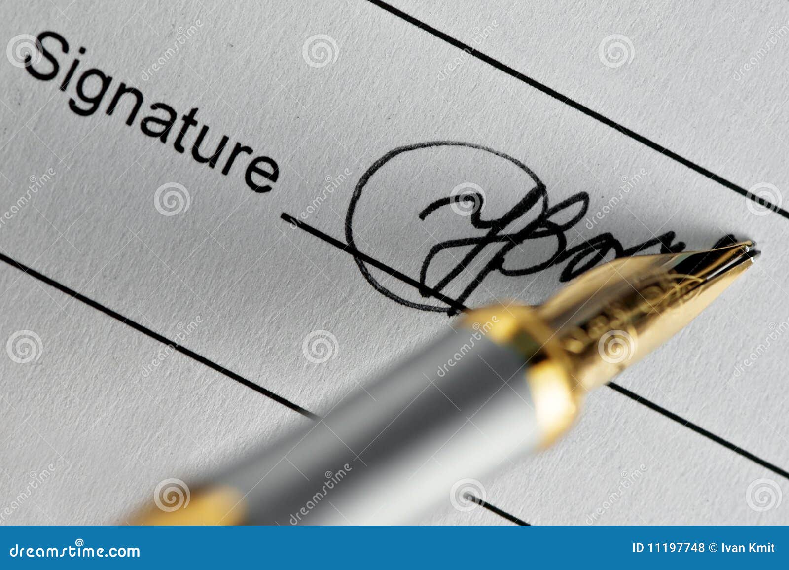 Signature stock photo. Image of deal, gold, macro, signature - 11197748