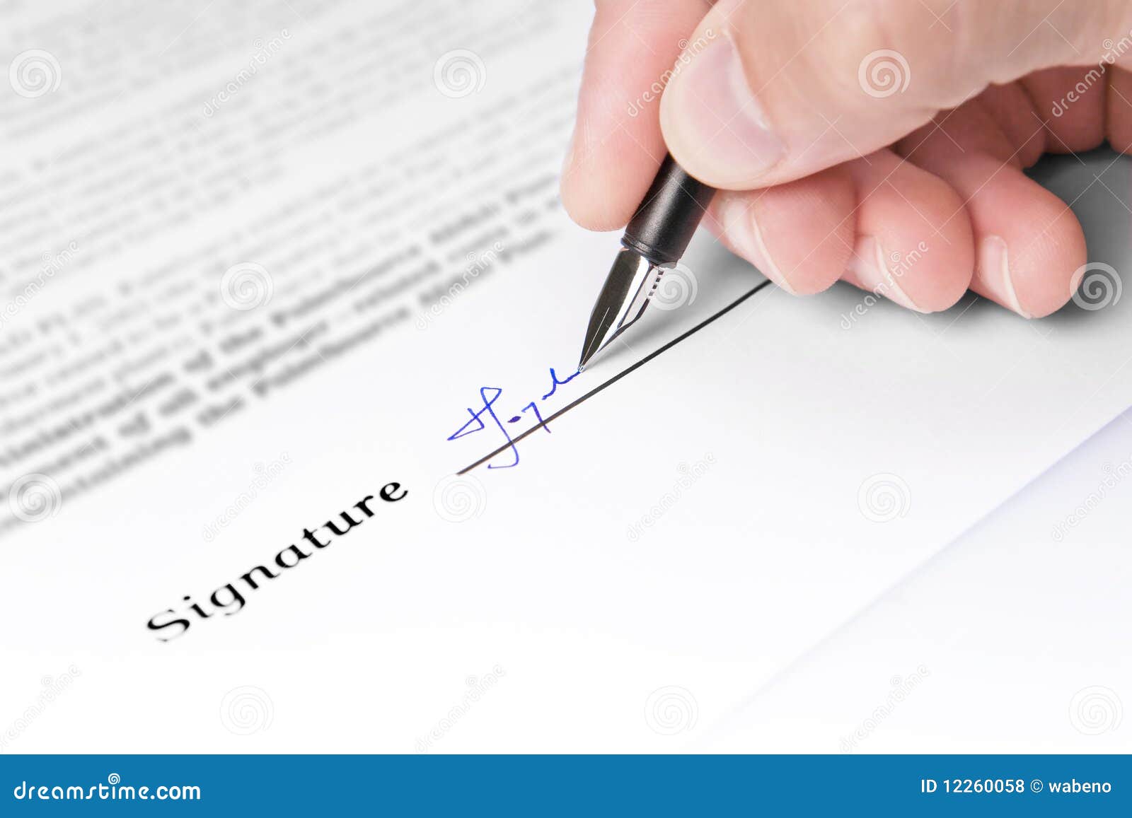 Signature stock photo. Image of form, estate, last, autographing - 12260058