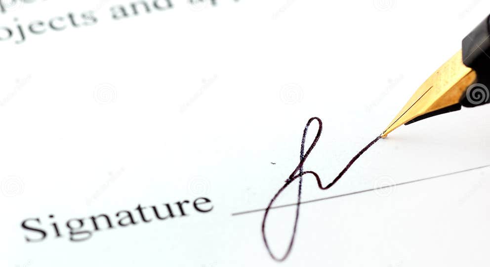 Signature stock image. Image of deal, lifestyles, form - 2936391