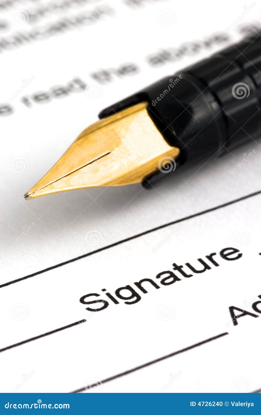 Signature stock photo. Image of business, paper, security - 4726240