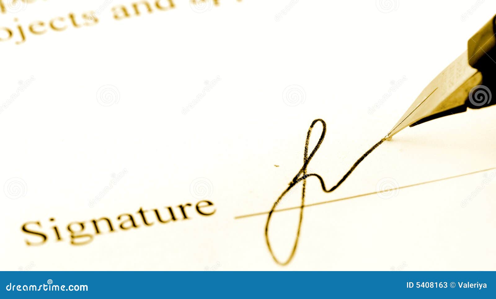 Signature stock image. Image of financial, contract, handwriting - 5408163