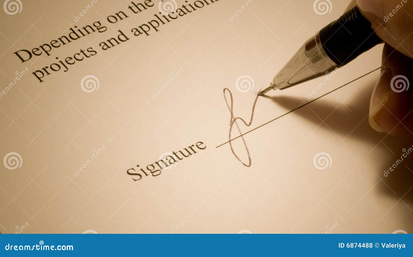 Signature. stock photo. Image of business, hand, office - 6874488