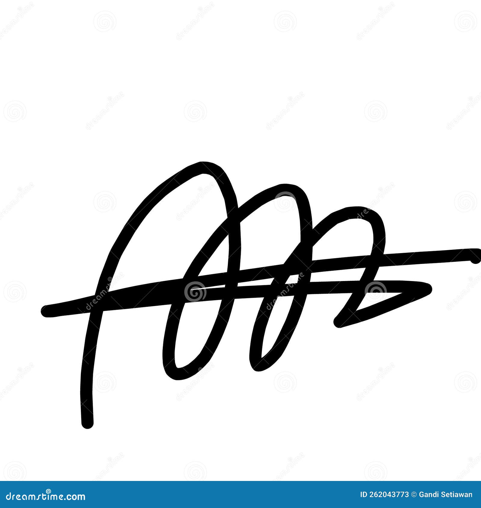 Signature, Abstract Writing, Dunno What To Think Stock Illustration ...