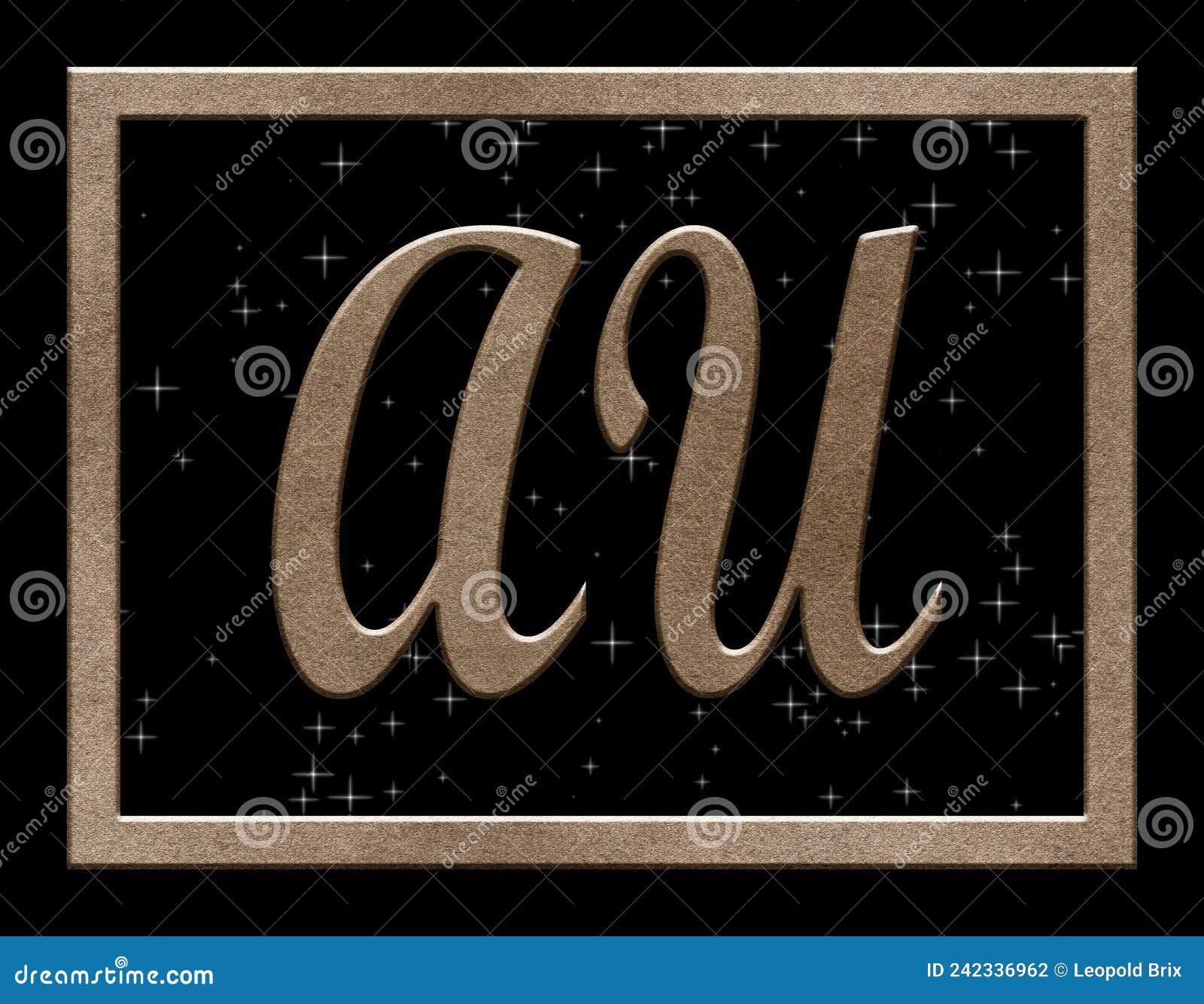 Signature AU , crystal stock illustration. Illustration of ...