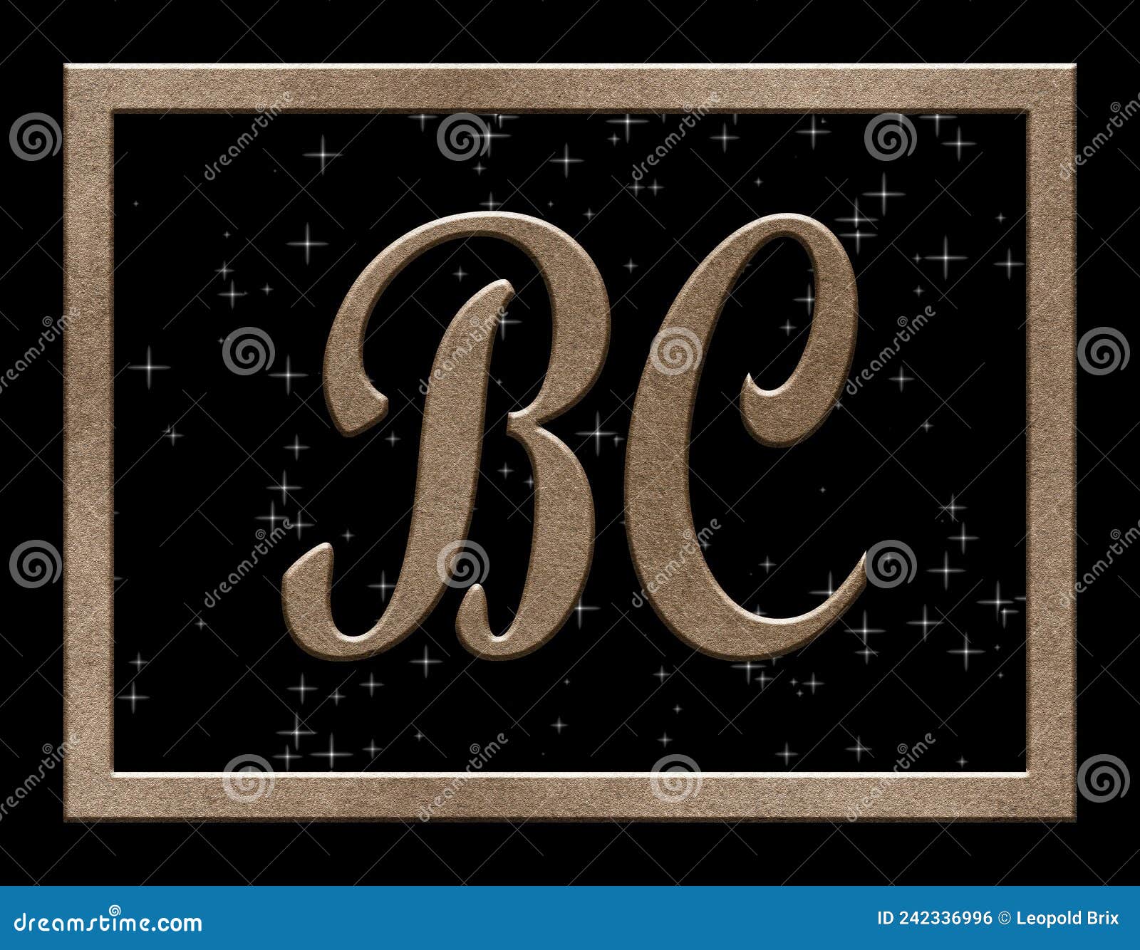 Signature BC , crystal stock illustration. Illustration of font - 242336996