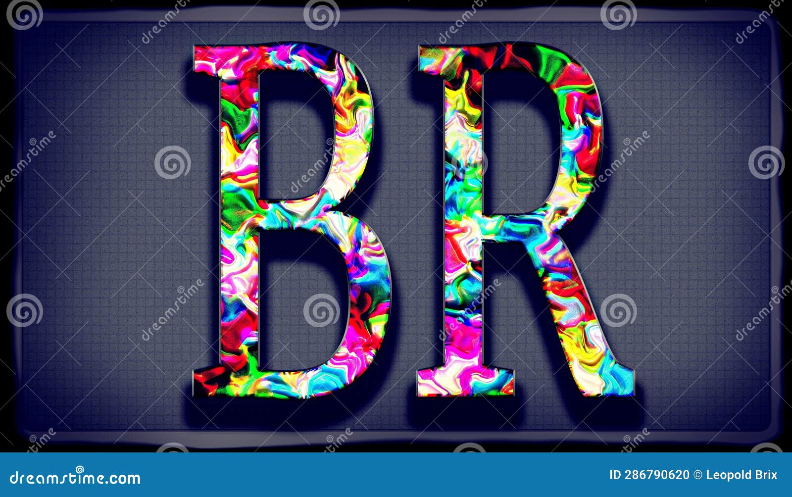 Signature BR painter rough stock illustration. Illustration of capital ...