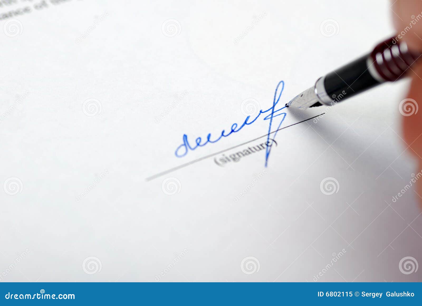 Signature close up stock image. Image of quill, macro - 6802115