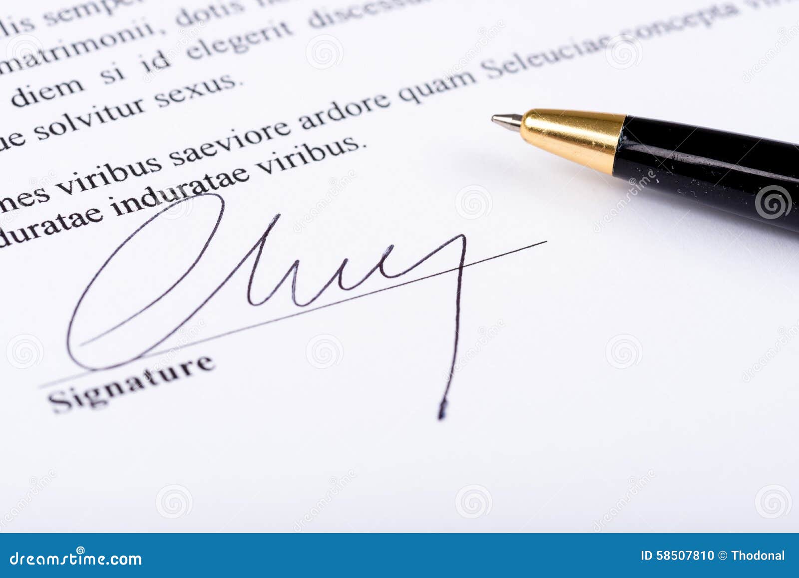 Signature stock photo. Image of contract, statement, closeup - 58507810
