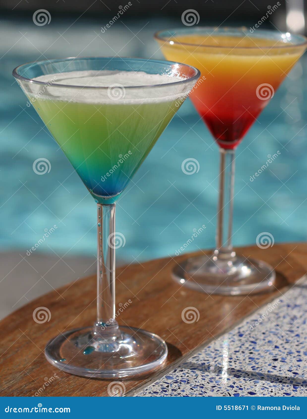 Signature Cocktails Served Poolside Stock Image - Image of tini, drinks ...