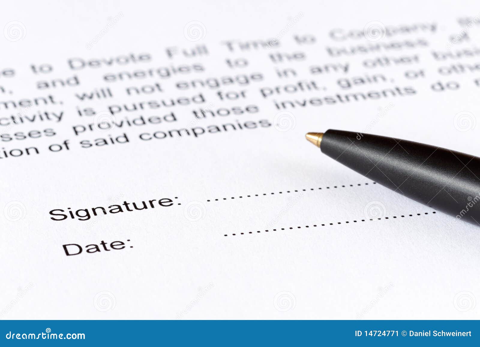 Signature contract stock image. Image of document, contract - 14724771