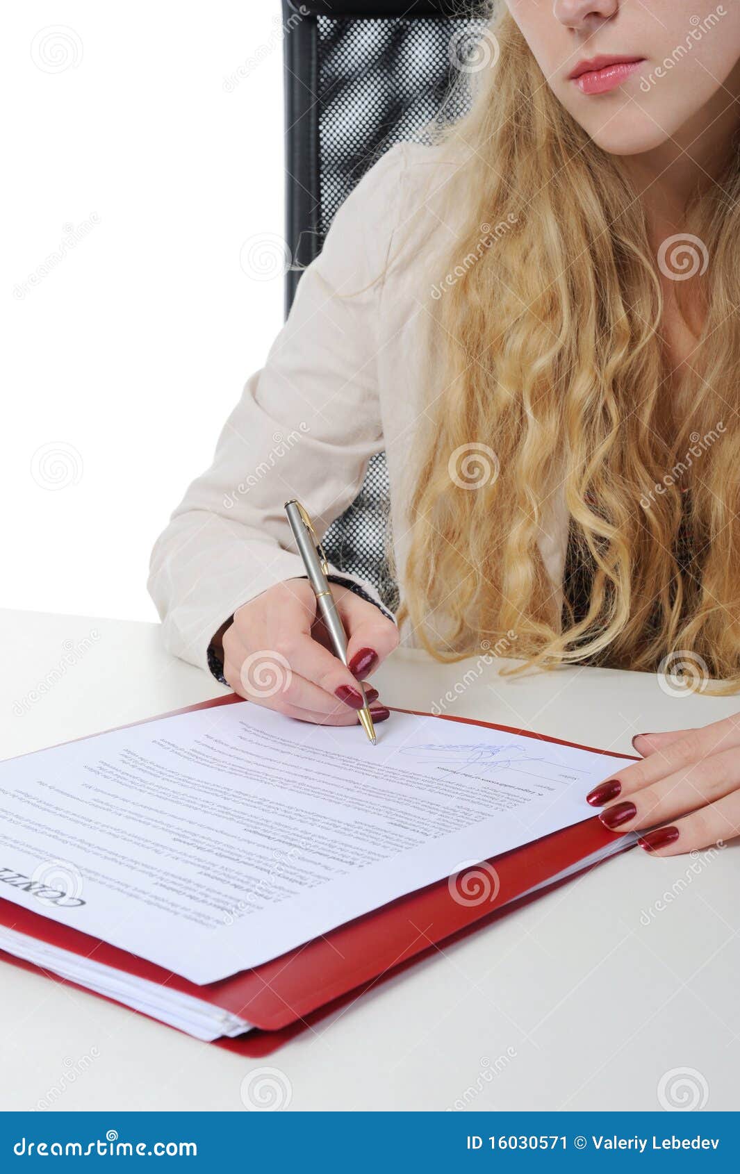 Signature of the contract stock image. Image of contemporary - 16030571