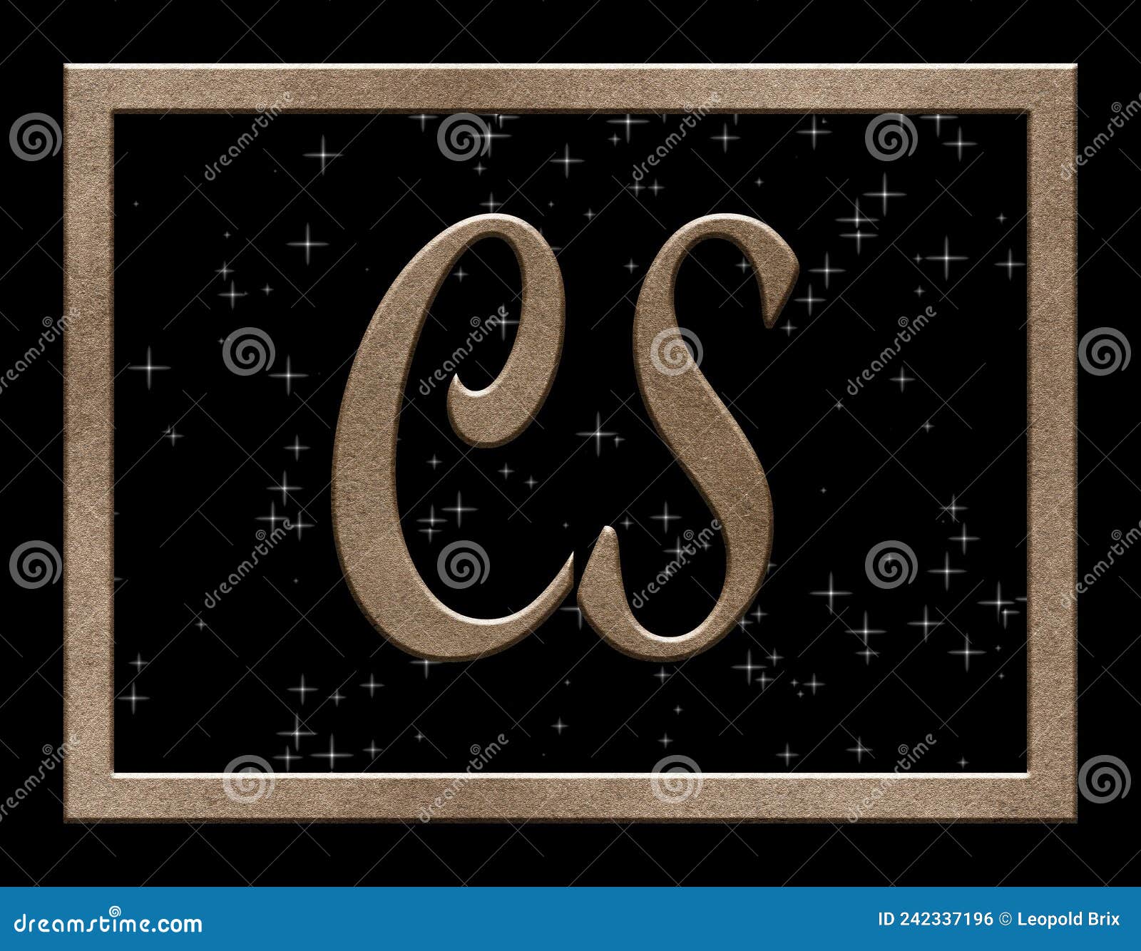 Signature CS , crystal stock illustration. Illustration of emblem ...