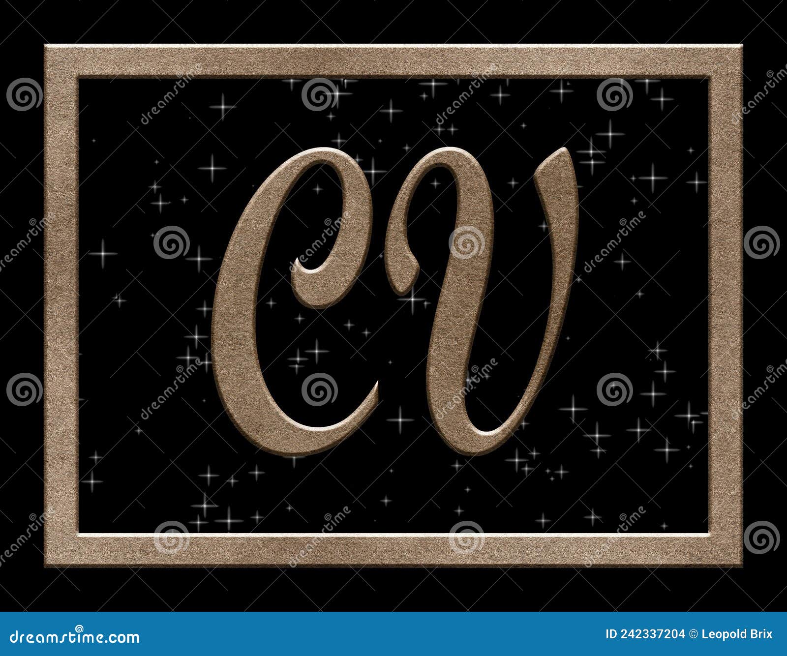 Signature CV , crystal stock illustration. Illustration of double ...