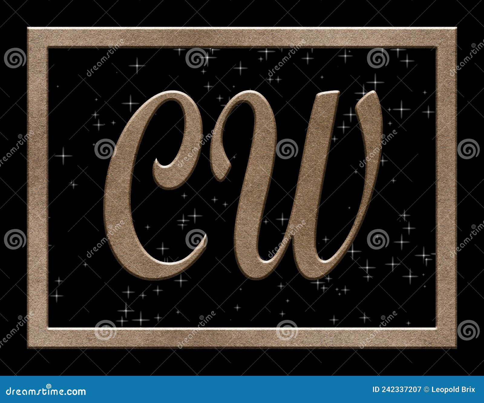 Signature CW , crystal stock illustration. Illustration of artistic ...