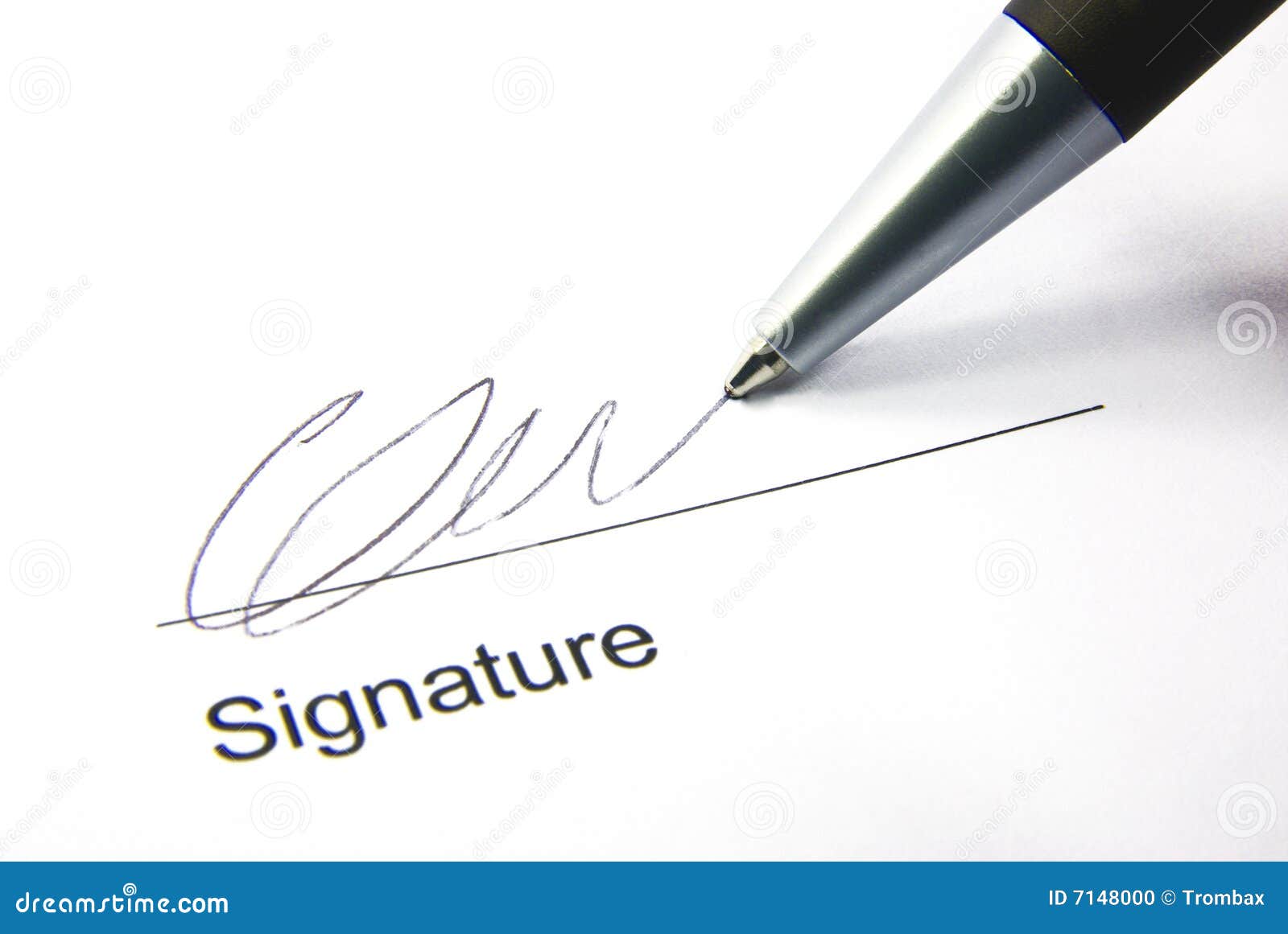 Signature de contrat photo stock. Image du affaire, affaires - 7148000