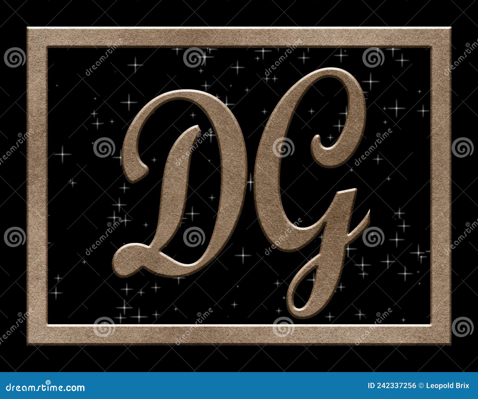 Signature DG , crystal stock illustration. Illustration of initial ...