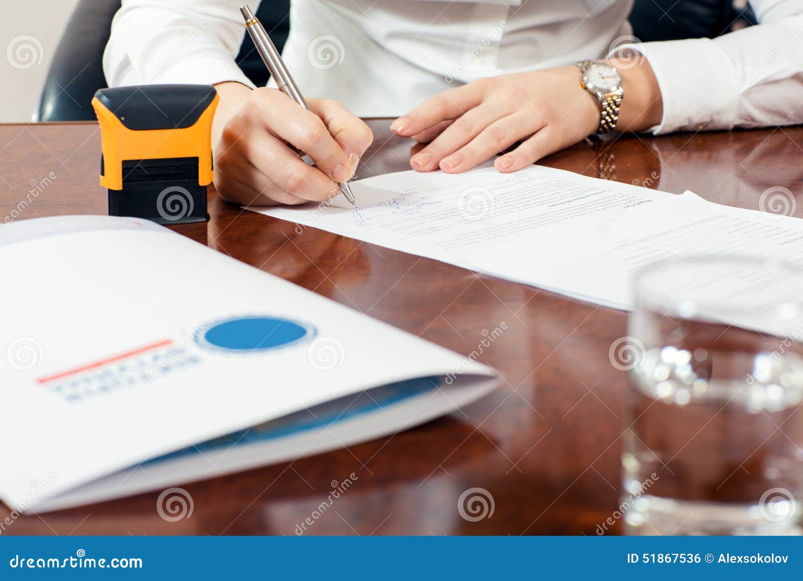 Signature document stock photo. Image of manager, authority - 51867536