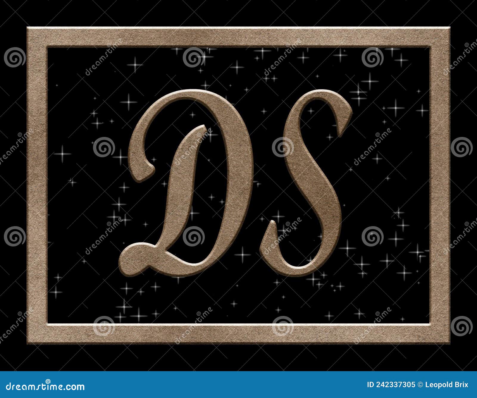 Signature DS , crystal stock illustration. Illustration of typography ...