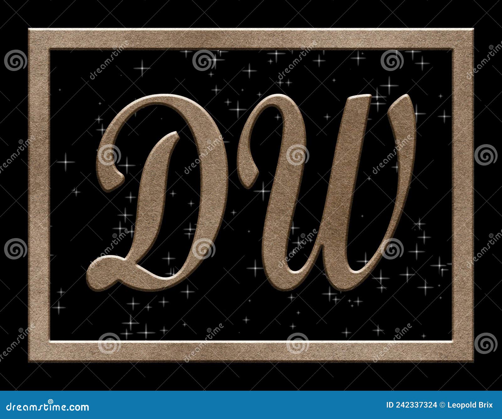 Signature DW , crystal stock illustration. Illustration of symbol ...