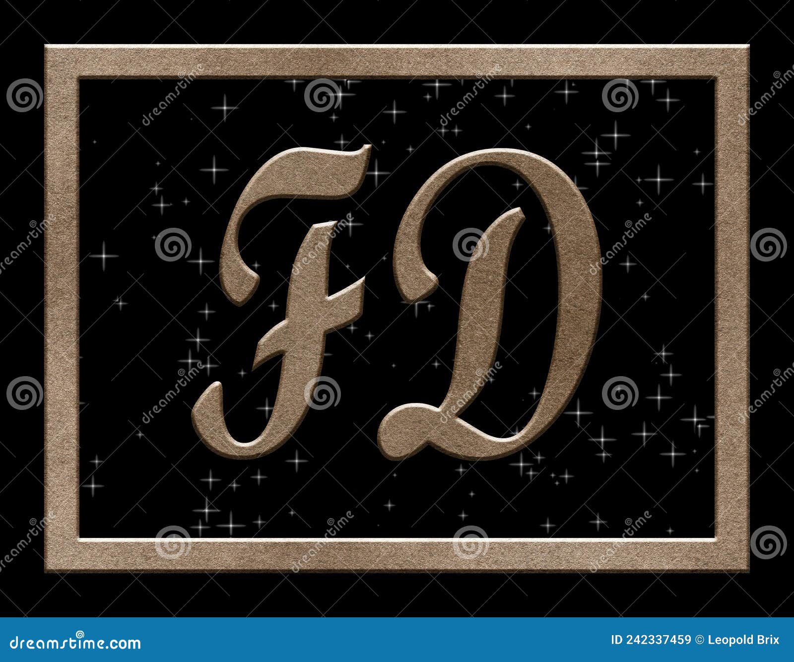 Signature FD , crystal stock illustration. Illustration of crystal ...