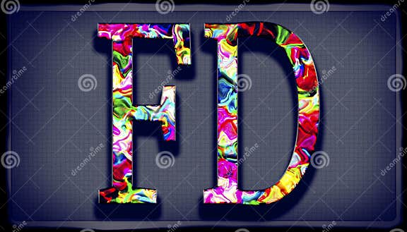 Signature FD painter rough stock illustration. Illustration of caps ...