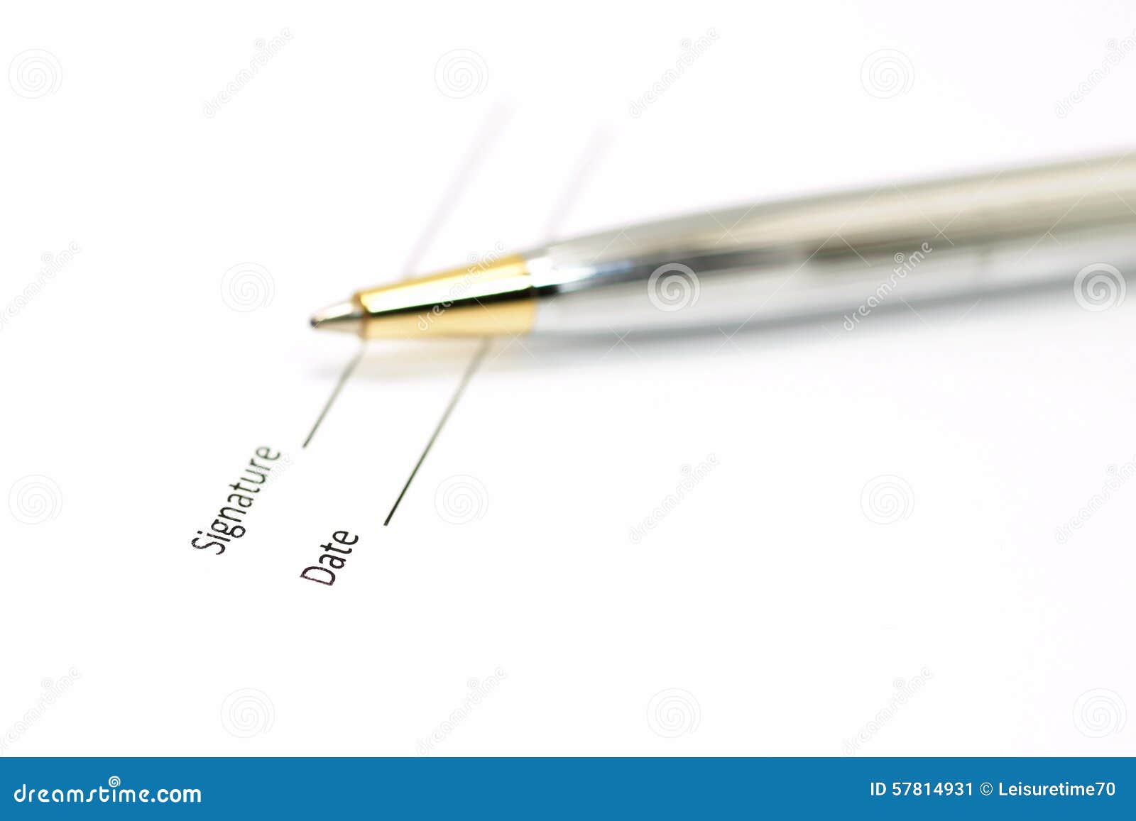 Signature Field on Document Stock Image - Image of form, business: 57814931
