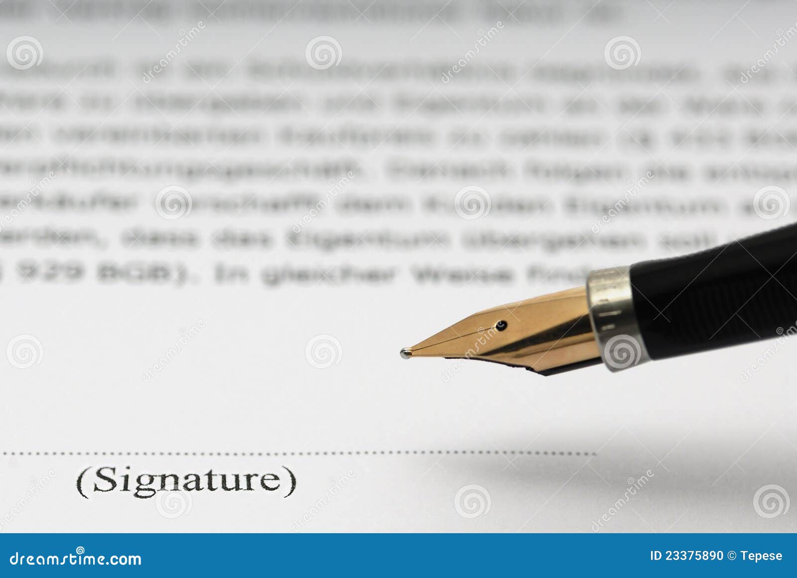 Signature and Fountain Pen stock photo. Image of close - 23375890