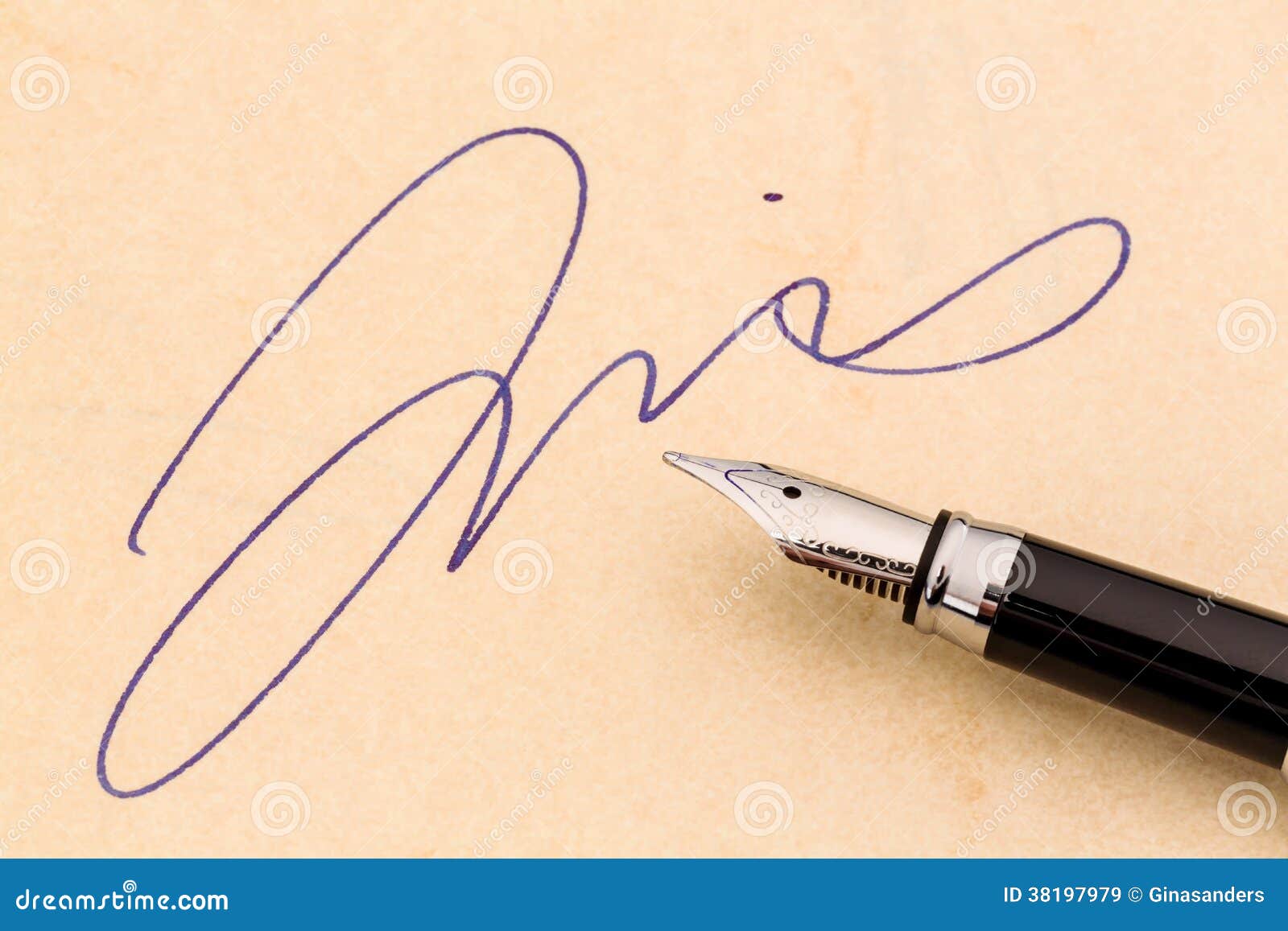 Signature And Fountain Pen Stock Photo | CartoonDealer.com #48944676