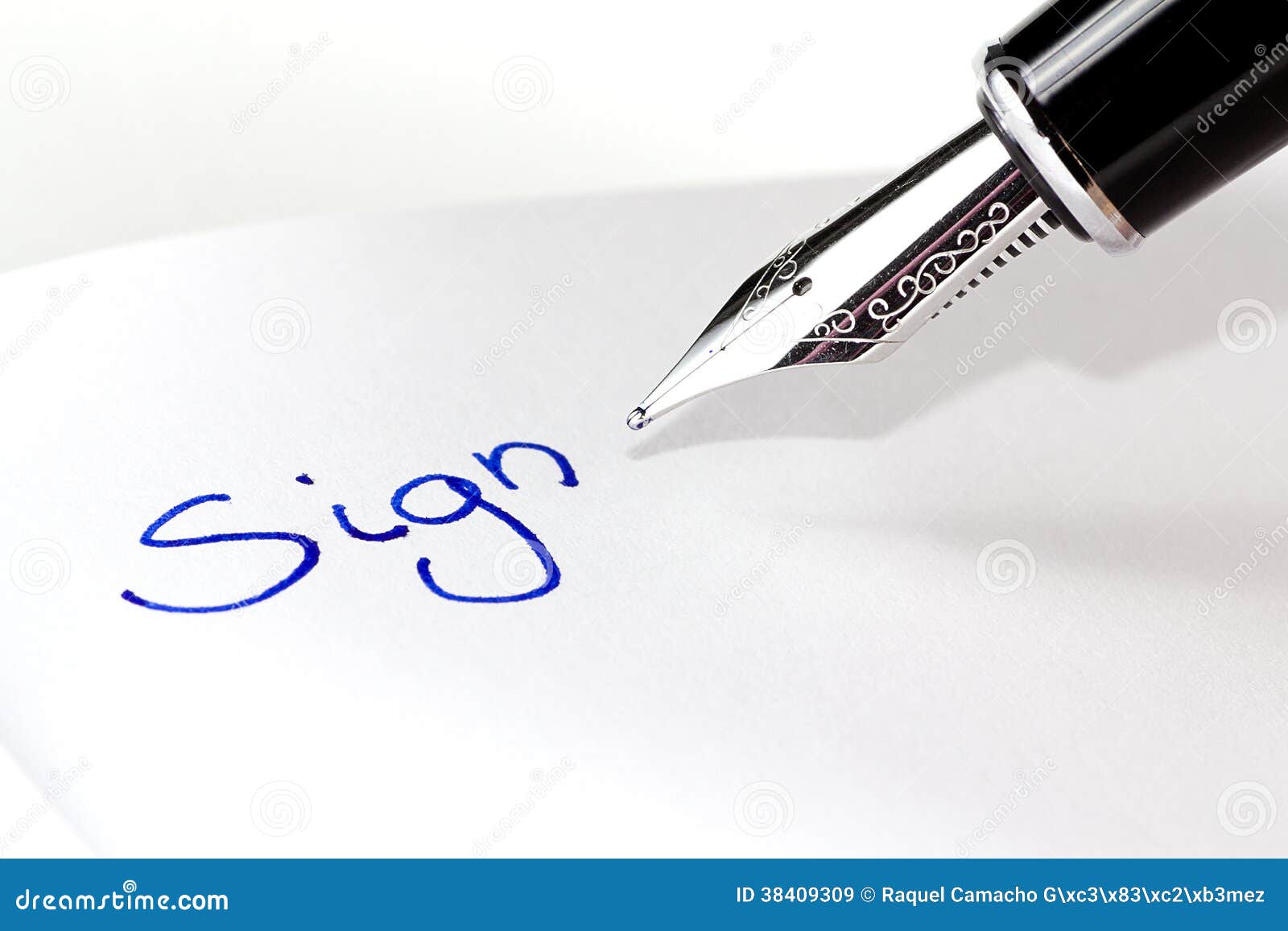 Signature And Fountain Pen Royalty-Free Stock Photography ...